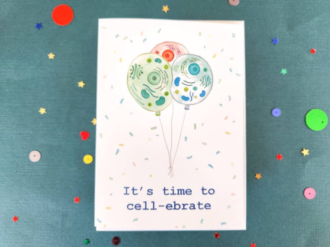 Card // Time to Cell-ebrate, Celebration Celebrate Science Joke ...