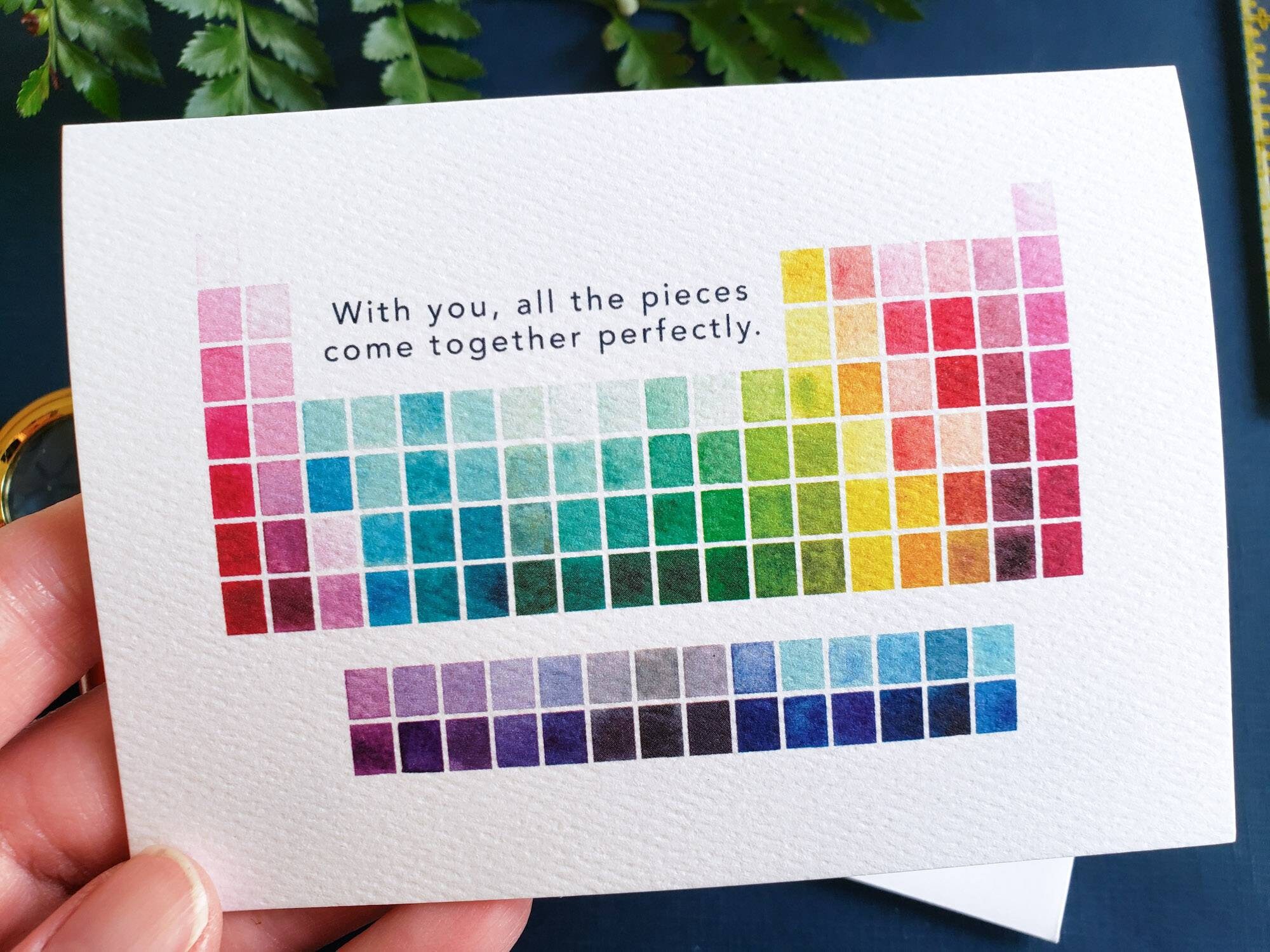 Card // Periodic Table, Romantic Science Valentine Sciart Connection - Etsy
