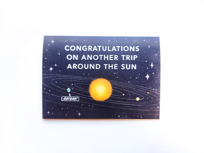 Card // Congratulations on Your Orbit Around the Sun, Astronomy Science ...