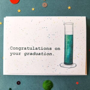 Card // Congratulations on Your Graduation, Graduated Cylinder, Science ...