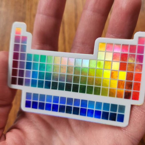 Sticker // Vinyl Holographic Periodic Table Science Art 3 - Etsy