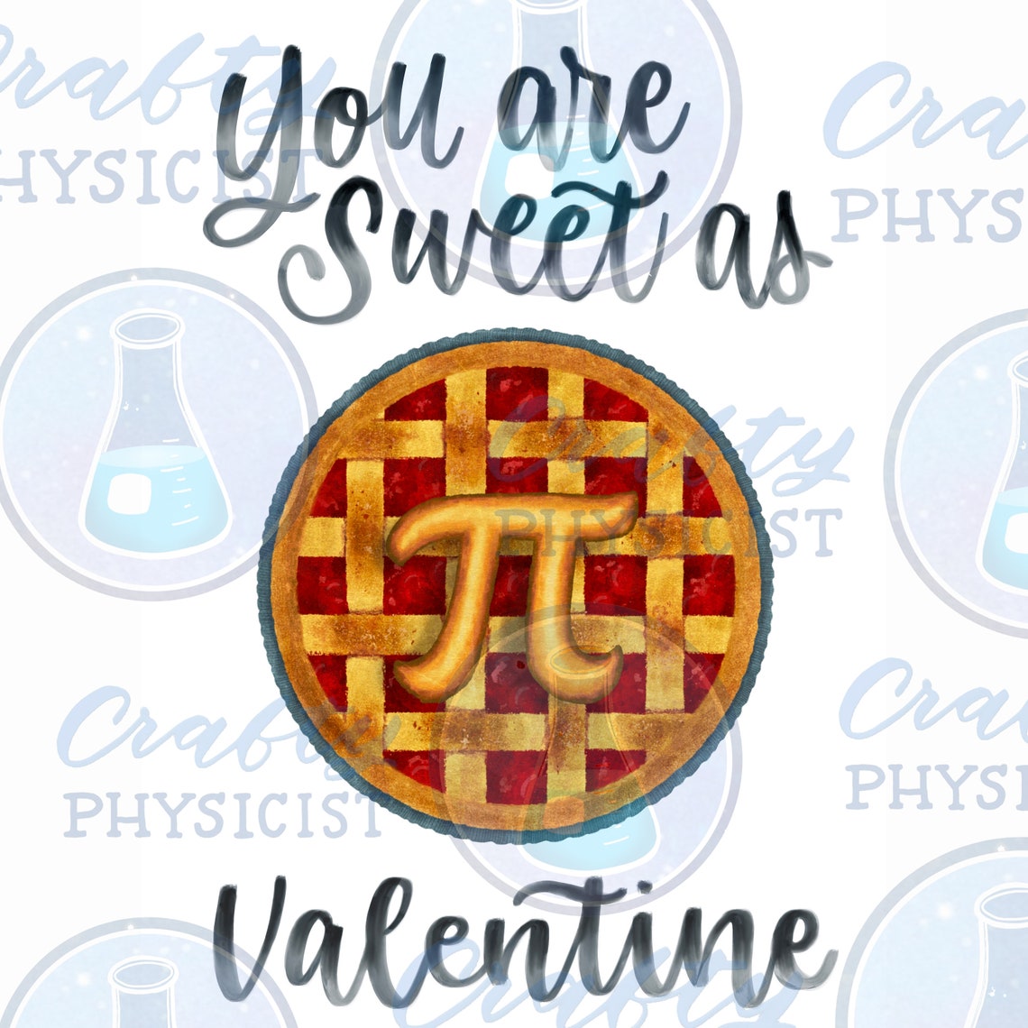 Printable Card // You're Sweet as Pi Valentine Nerdy Math - Etsy