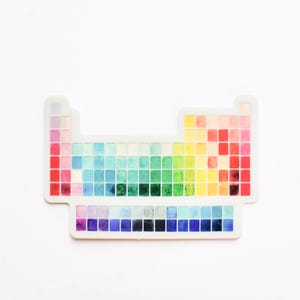 Sticker // Vinyl Holographic Periodic Table, Science Art 3 Inches ...