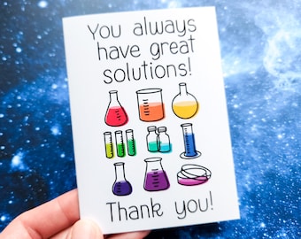 Chemistry Thank You Card, Periodic Table Card, Elements Card, Thank You ...