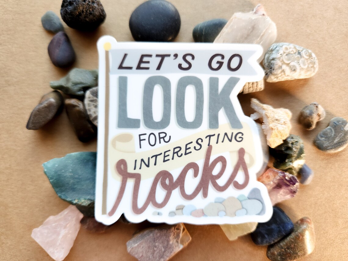 Card & Sticker // Geology Birthday Greeting Card and Vinyl Decal Bundle ...