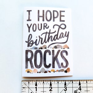 Card // I Hope Your Birthday Rocks, Geology Science Greeting, Rockhound ...
