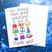 Card // Thank You, Chemistry Teacher, Lab, Flasks Glassware - Etsy