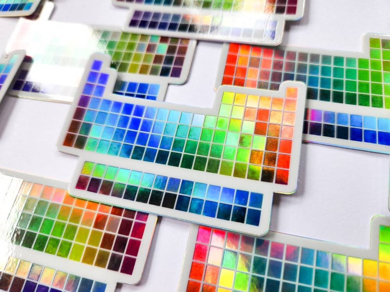 Sticker // Vinyl Holographic Periodic Table Science Art 3 - Etsy