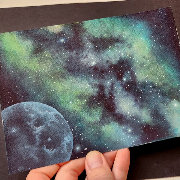 Watercolor Galaxy - Etsy