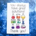 Card // Thank You, Chemistry Teacher, Lab, Flasks Glassware - Etsy