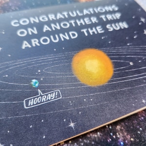 Card // Congratulations on Your Orbit Around the Sun, Astronomy Science ...