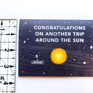 Card // Congratulations on Your Orbit Around the Sun, Astronomy Science ...
