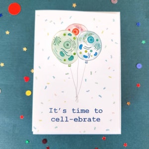Card // Time to Cell-ebrate, Celebration Celebrate Science Joke ...
