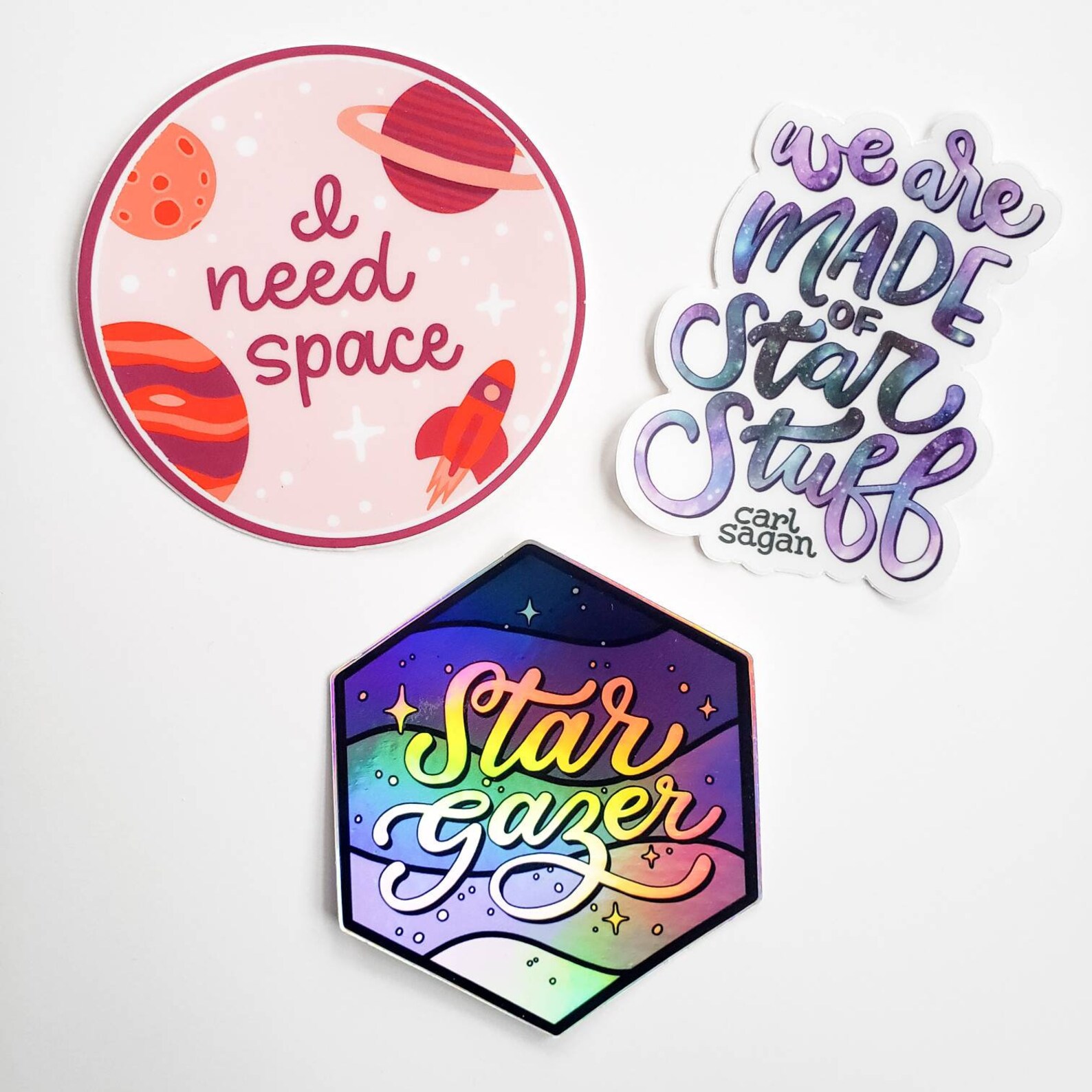 Space vinyl sticker bundle astronomy stickers I need space | Etsy