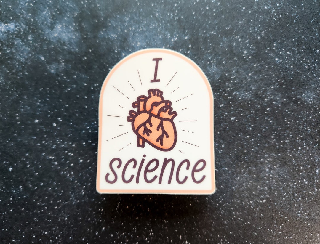 Sticker // I Heart Science Sticker, Anatomical Heart, Anatomy Biology ...