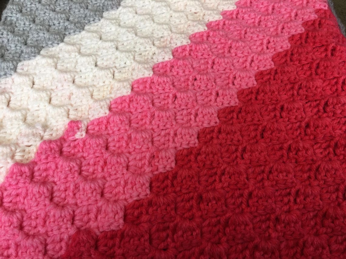 Crocheted Geometric Baby Blanket - Etsy