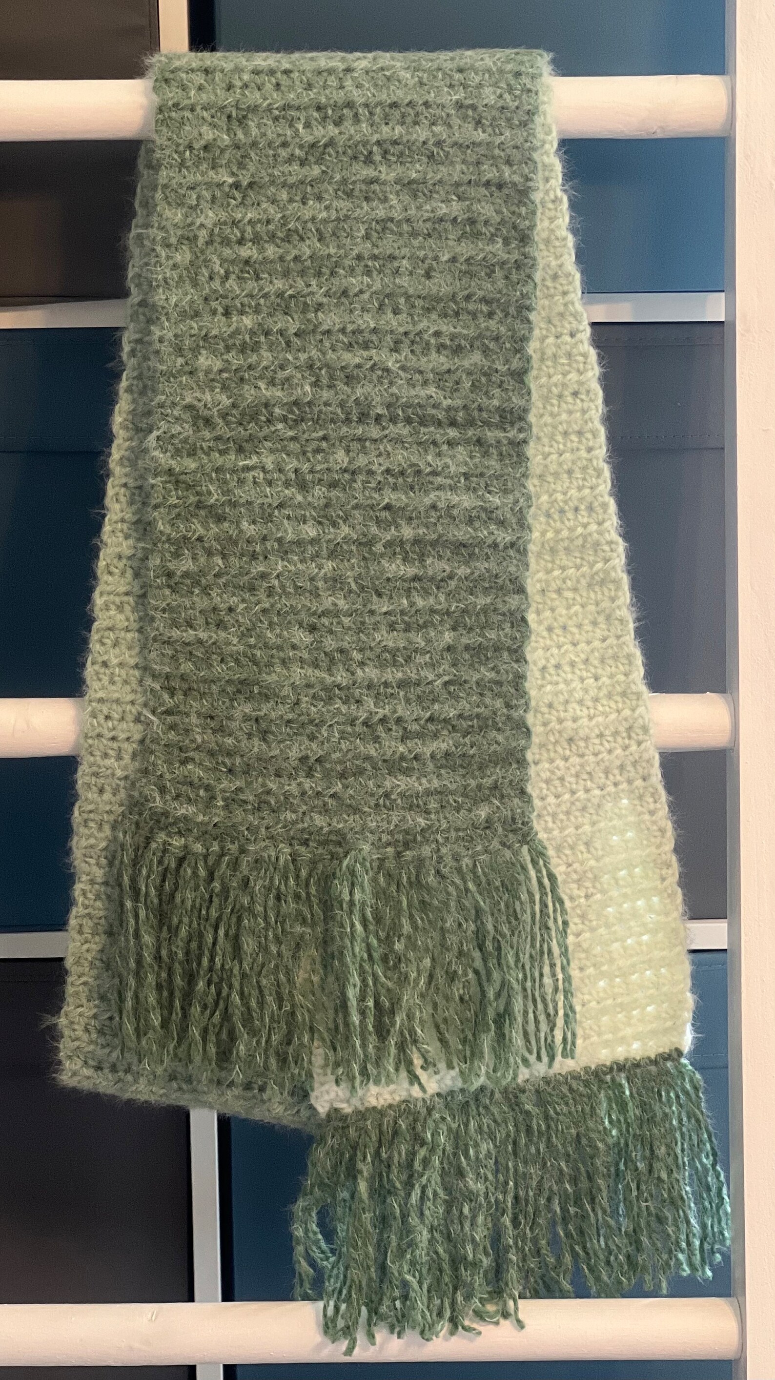 Caron Colorama Halo Ogo Rosemary Frost Crocheted Scarf - Etsy