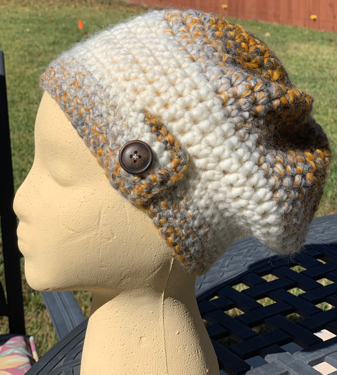 Macchiato Slouchy Hat Caron Cakes Swirl Gold Fusion - Etsy