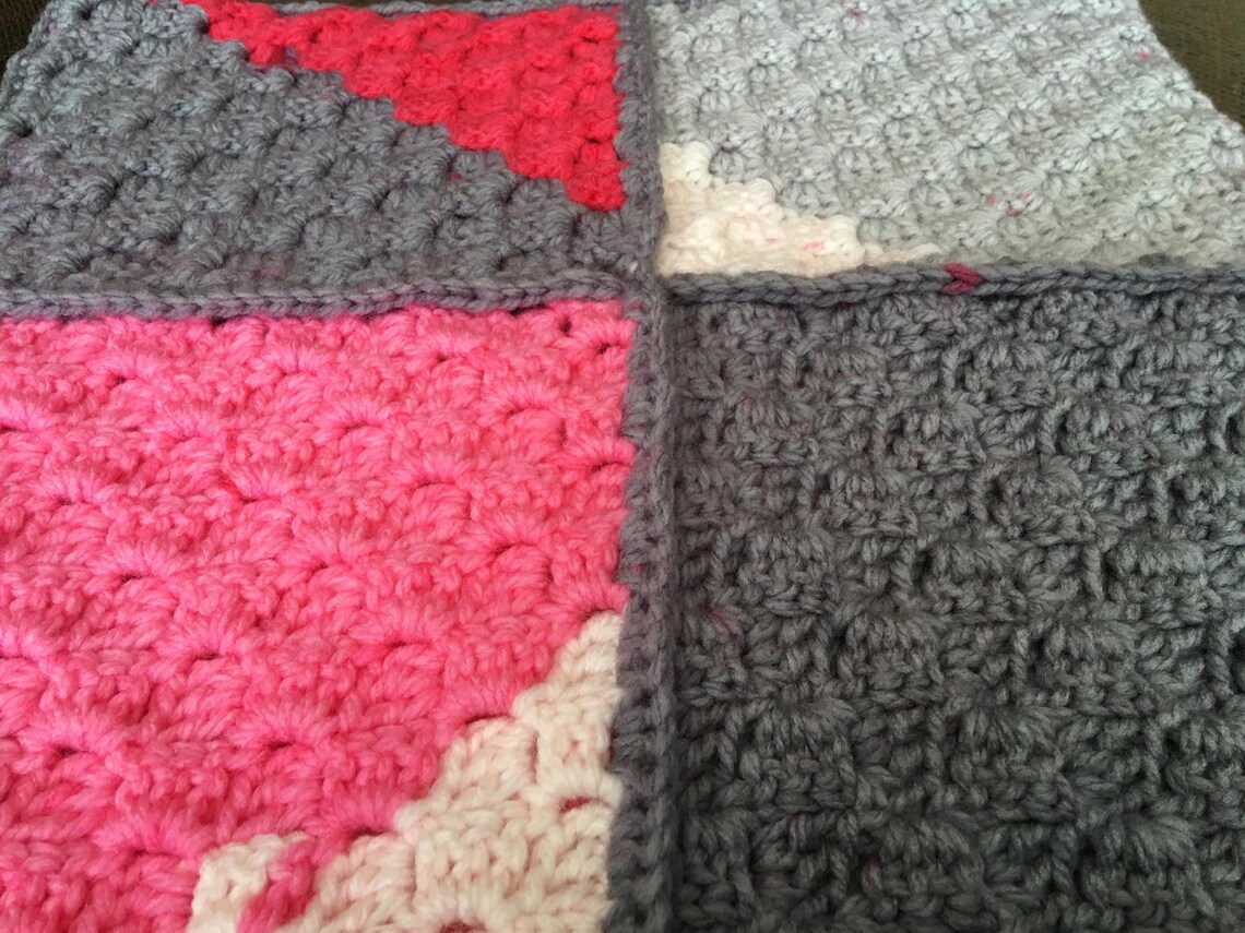 Crocheted Geometric Baby Blanket - Etsy