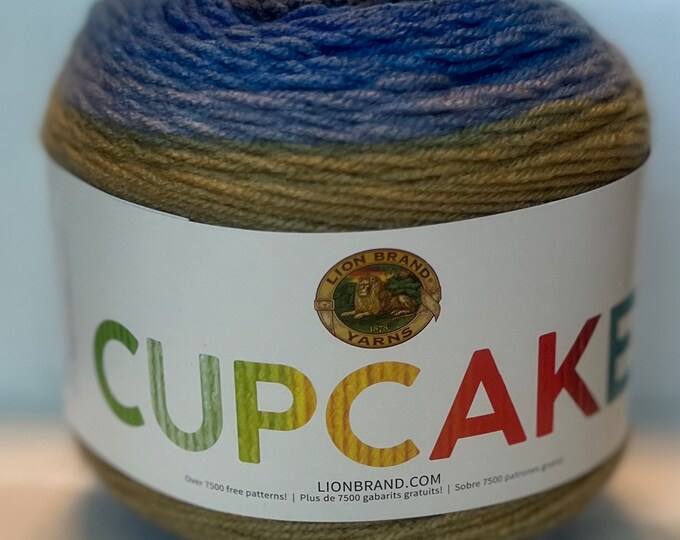 Lion Brand Cupcake Yarn Moody Blue discontinued - Etsy