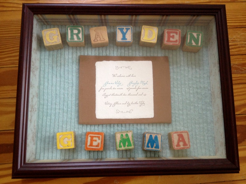 Custom Keepsake Birth Announcement Shadow Box 11" X 14" - Etsy