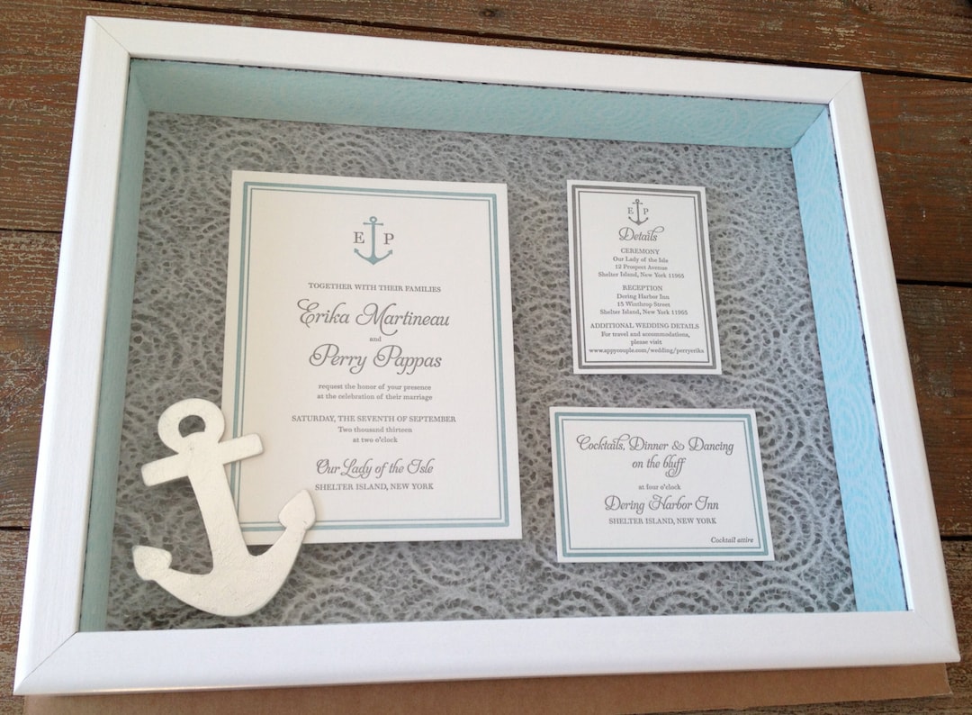 Custom Keepsake Wedding Invitation Shadow Box - Etsy