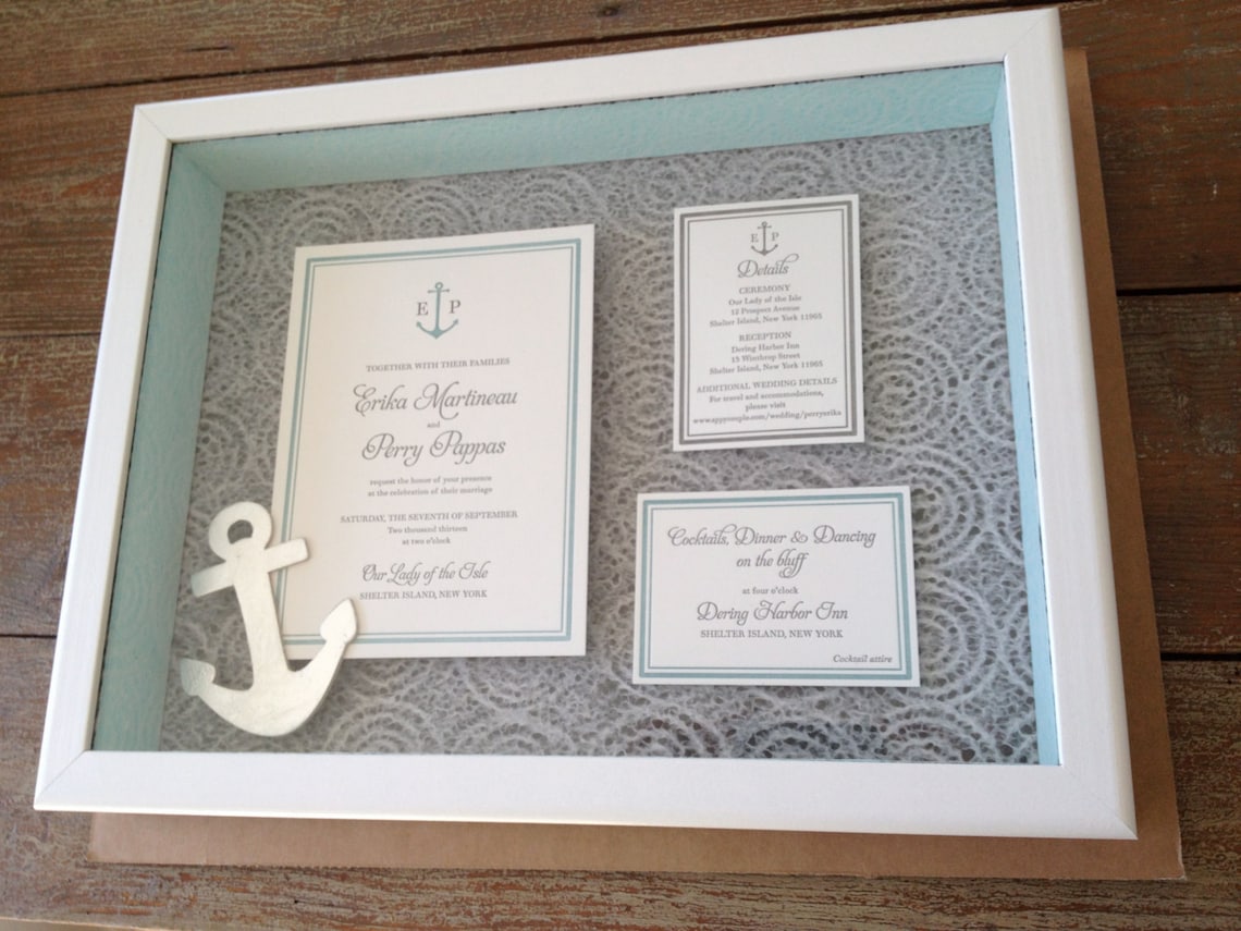 Custom Keepsake Wedding Invitation Shadow Box - Etsy