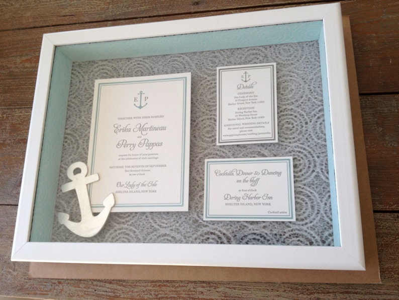 Custom Keepsake Wedding Invitation Shadow Box - Etsy