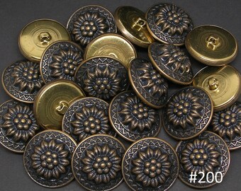 Metal Antique Gold Buttons - Etsy