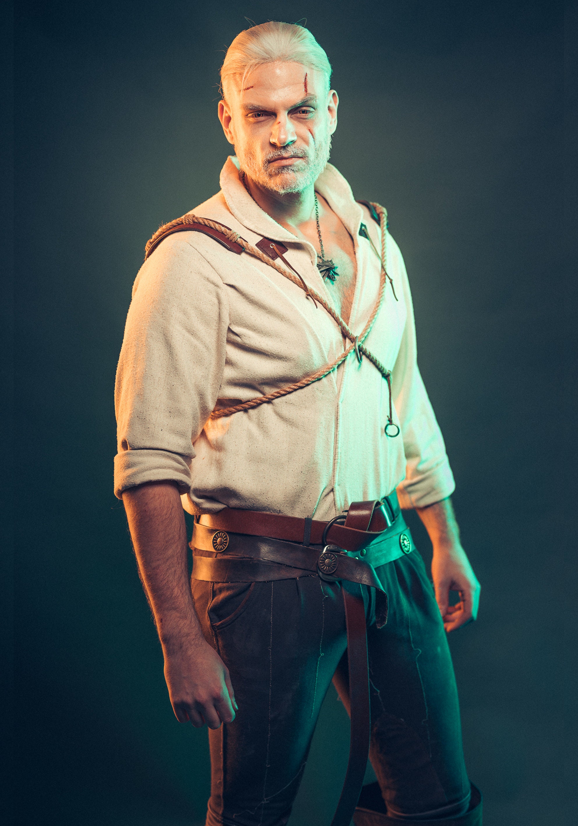 Inspired Witcher Geralt's White Shirt / Witcher cosplay / | Etsy