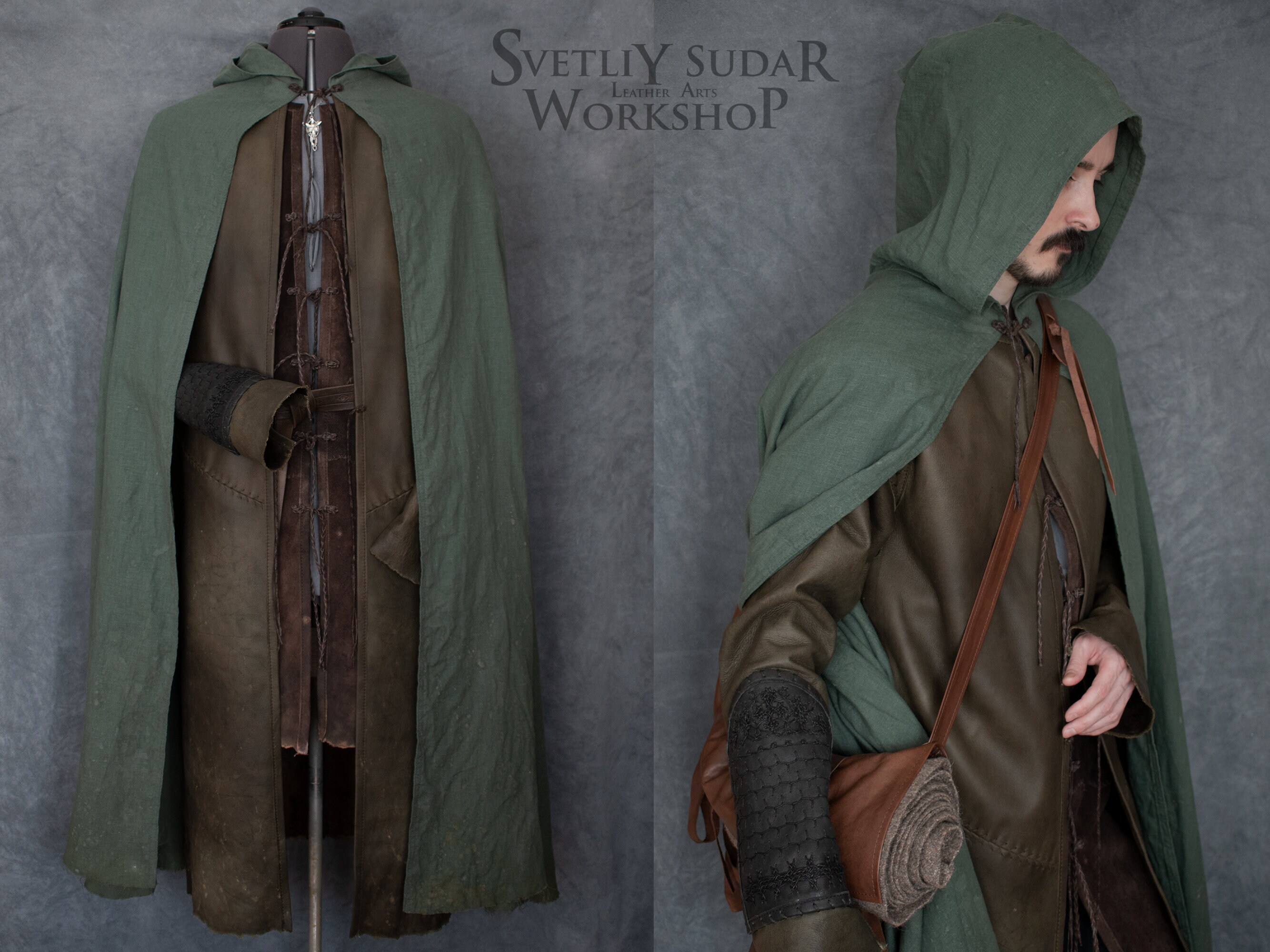 Linen Cloak Strider inspired Aragorn LOTR / LARP equipment / | Etsy