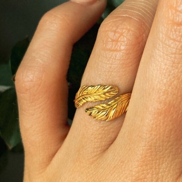 Feather Ring - Etsy