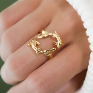 Pisces Ring Koi Ring Cute Silver Zodiac Ring Astrology - Etsy