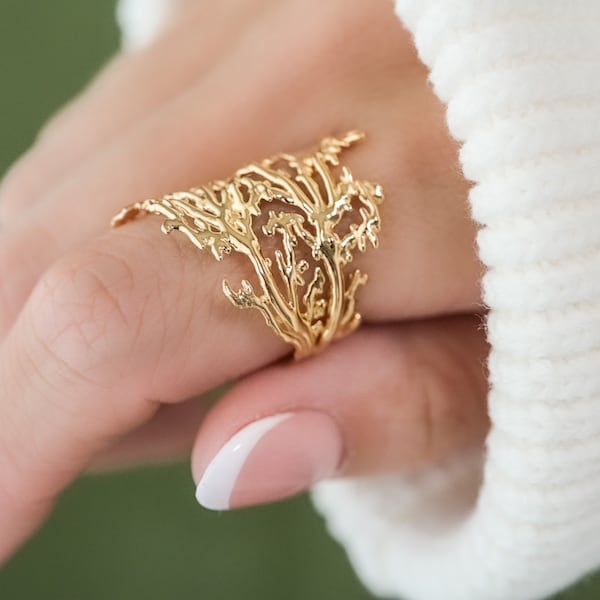 Coral Ring - Etsy