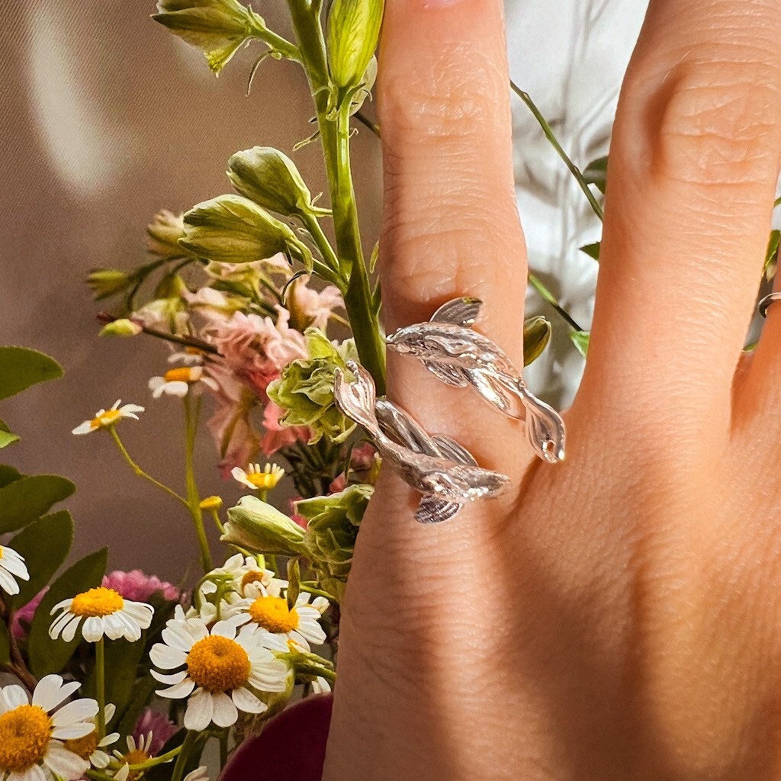 Koi Ring Silver Pisces Ring Fish Ring Animal Friend Ring - Etsy