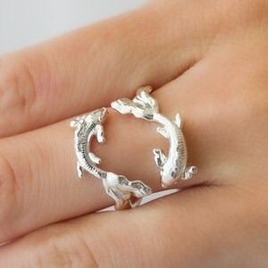 Pisces Ring Koi Ring Cute Silver Zodiac Ring Astrology - Etsy