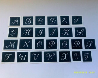 Alphabet Capital Letter Stencils for Etching Glass Mixed | Etsy