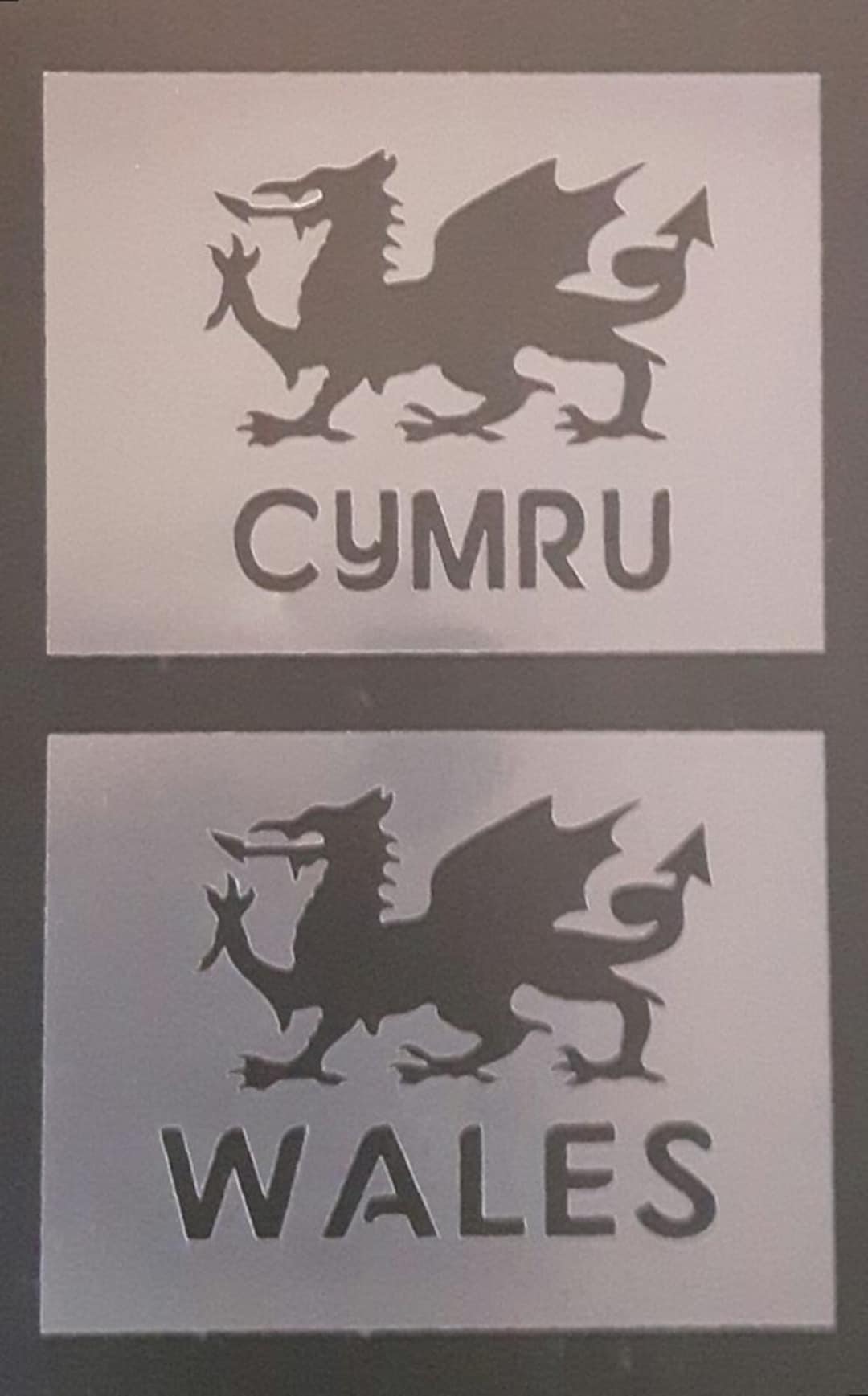 2 X Welsh Dragon Cymru & Wales Face Painting Stencils - Reusable Many ...