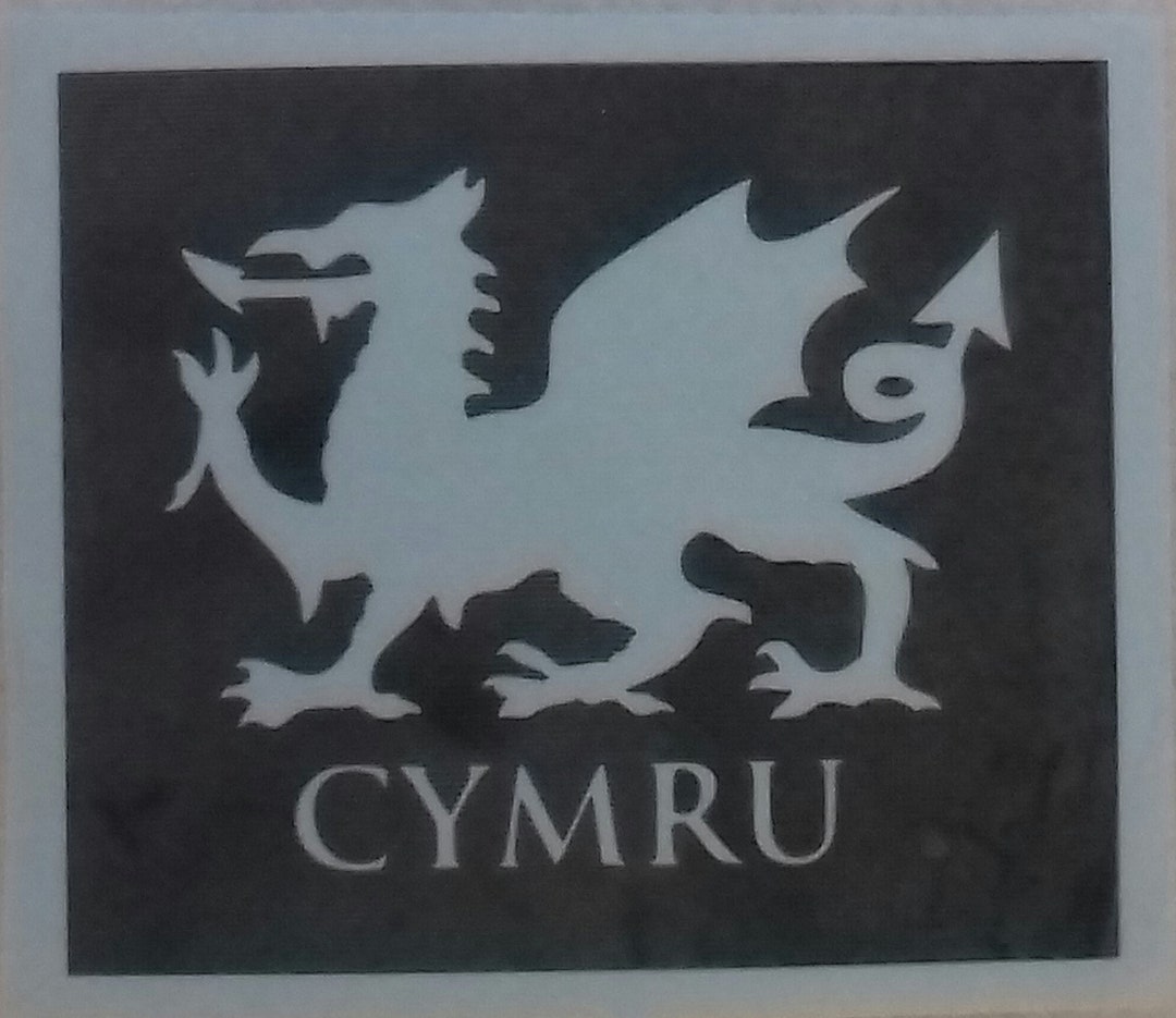 Welsh Dragon Stencils With 'cymru' Underneath for Etching on Glass ...