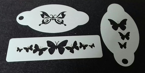 3 X Butterfly Face Painting Stencil Mylar 190 Micron Insect | Etsy