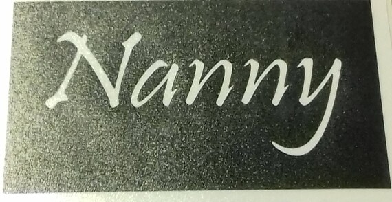 Nanny Word Stencils for Etching on Glass Hobby Craft Present - Etsy