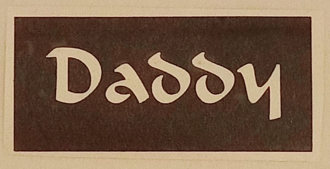 Daddy Word Stencils for Etching on Glass / Craft / Present / Many Other ...