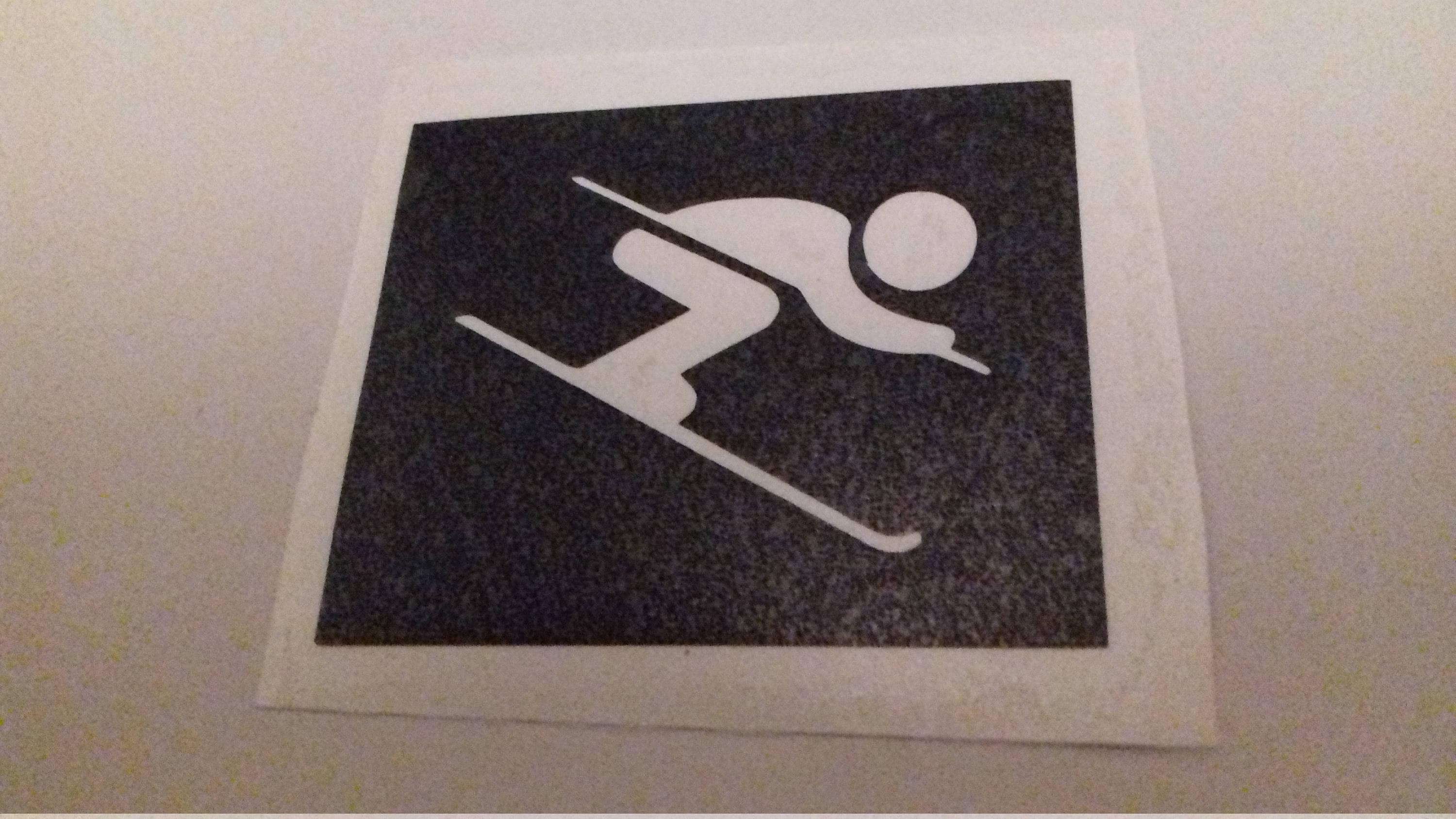 Paralympic alpine skiing stencils for etching on glass Sport Winter ...