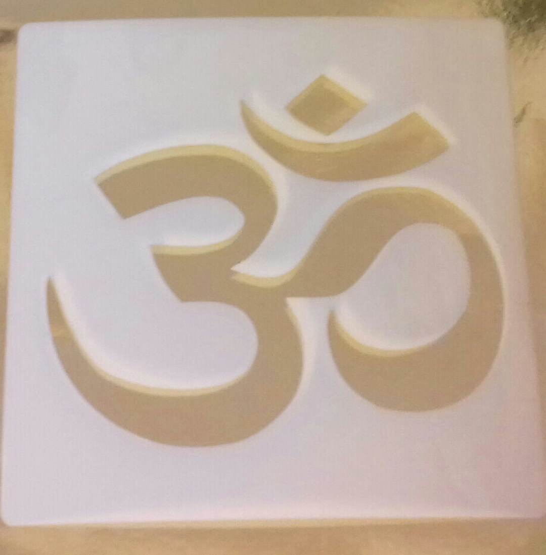 Om Ohm Aum Hinduism Hindu Symbol Stencil for Wall Decoration Decor ...