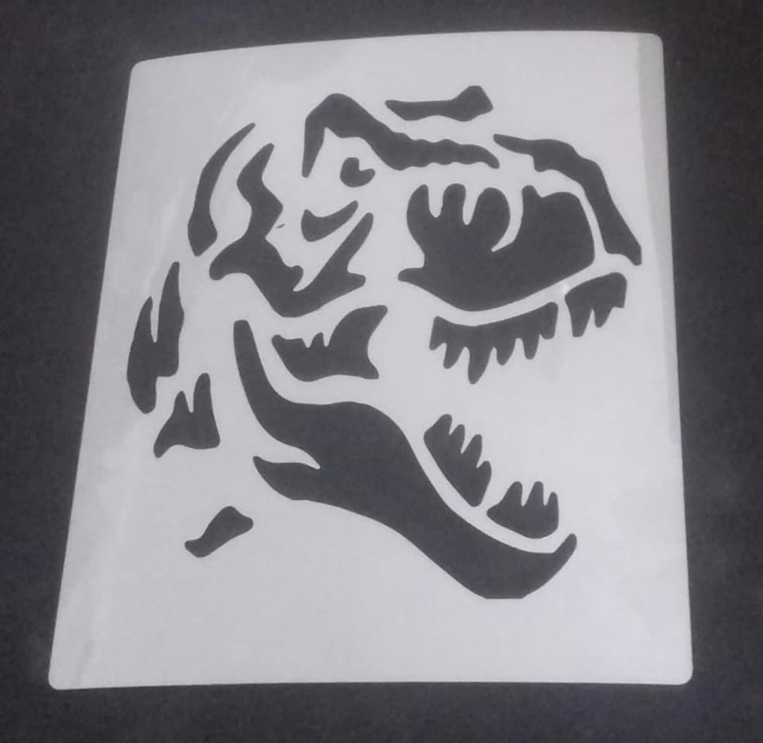 Dinosaur T-rex Head Stencil for Wall Decoration Decor Craft Hobby ...