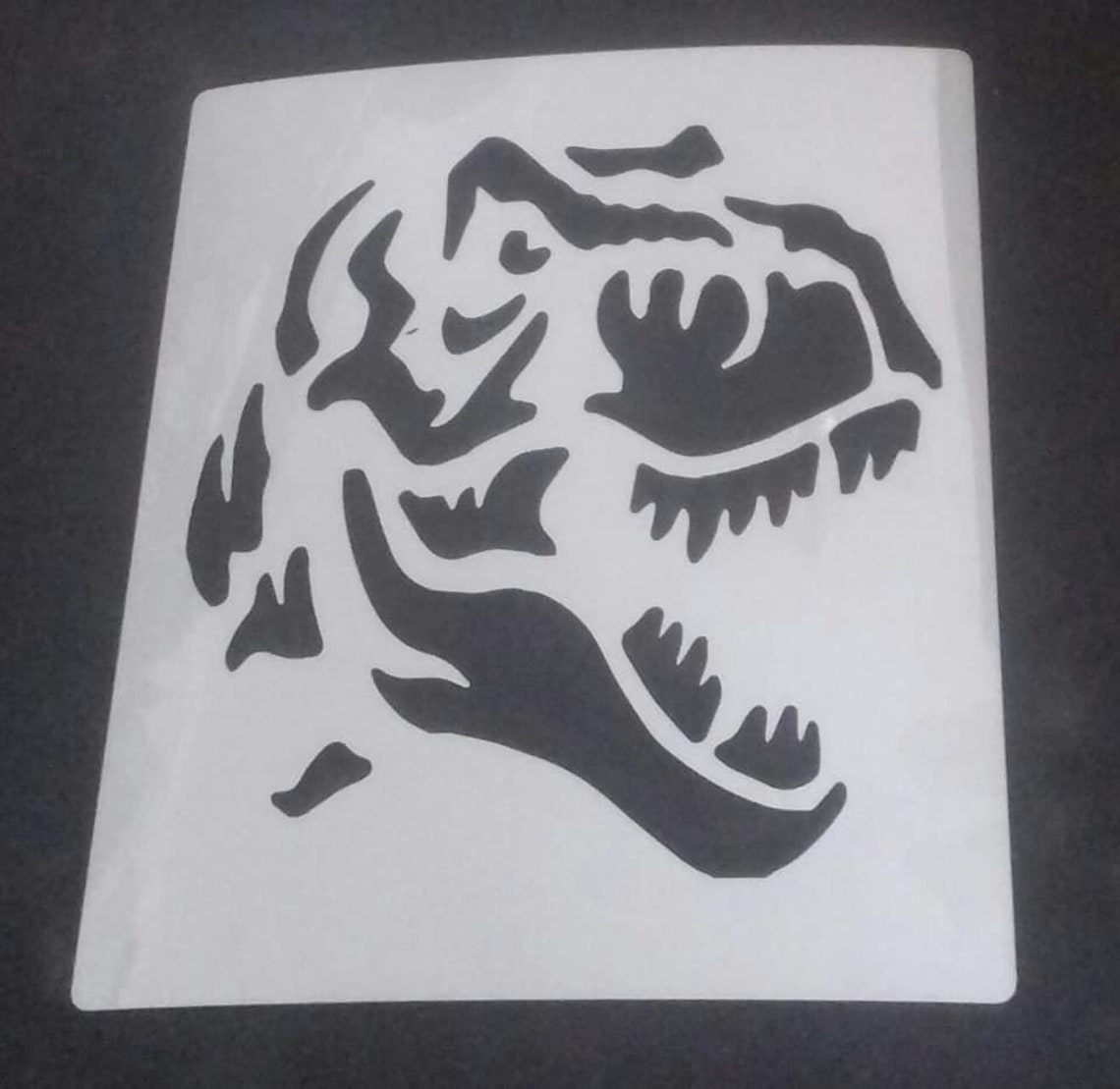 Dinosaur T-rex Head Stencil for Wall Decoration Decor Craft Hobby ...
