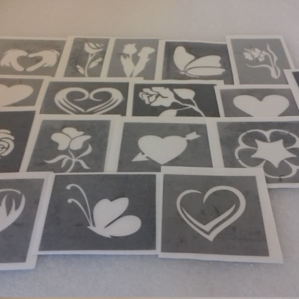 Glass Etching Flower Stencil - Etsy