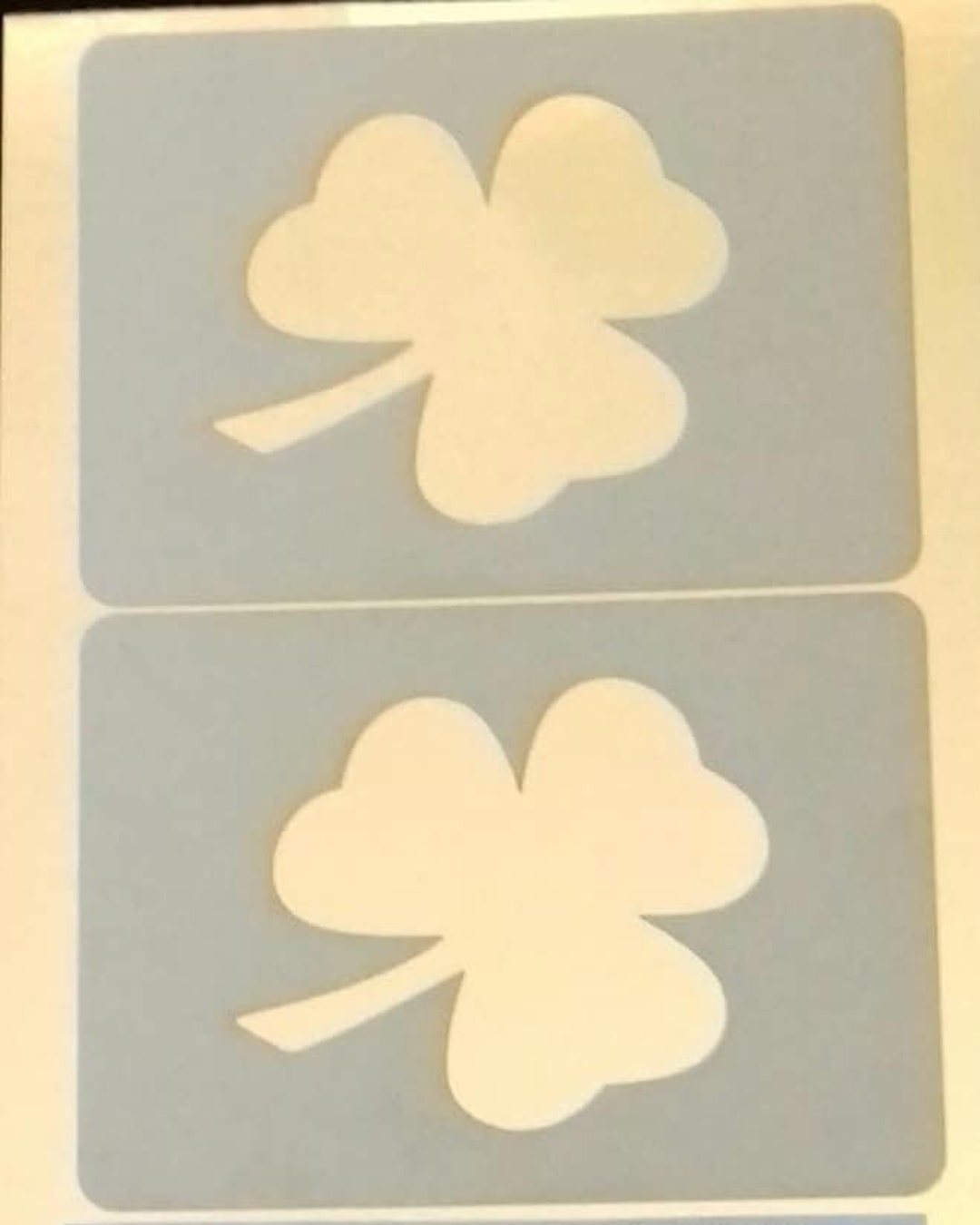 2 X Shamrock Face Painting Stencils - Reusable Many Times Rugby ...