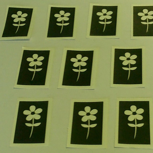 Glass Etching Flower Stencil - Etsy