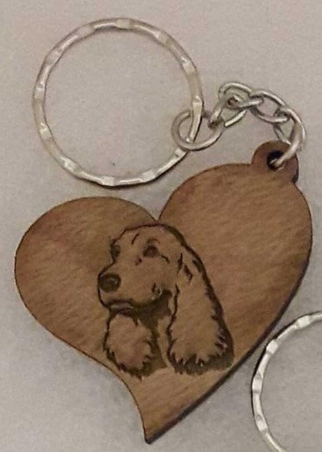 Cocker Spaniel Dog Wood Key Rings Bespoke Gift Present Crufts - Etsy